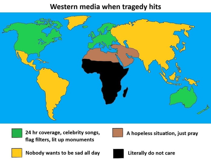 Western media when tragedy hits - 9GAG