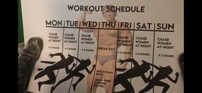 Best workout schedule - 9GAG