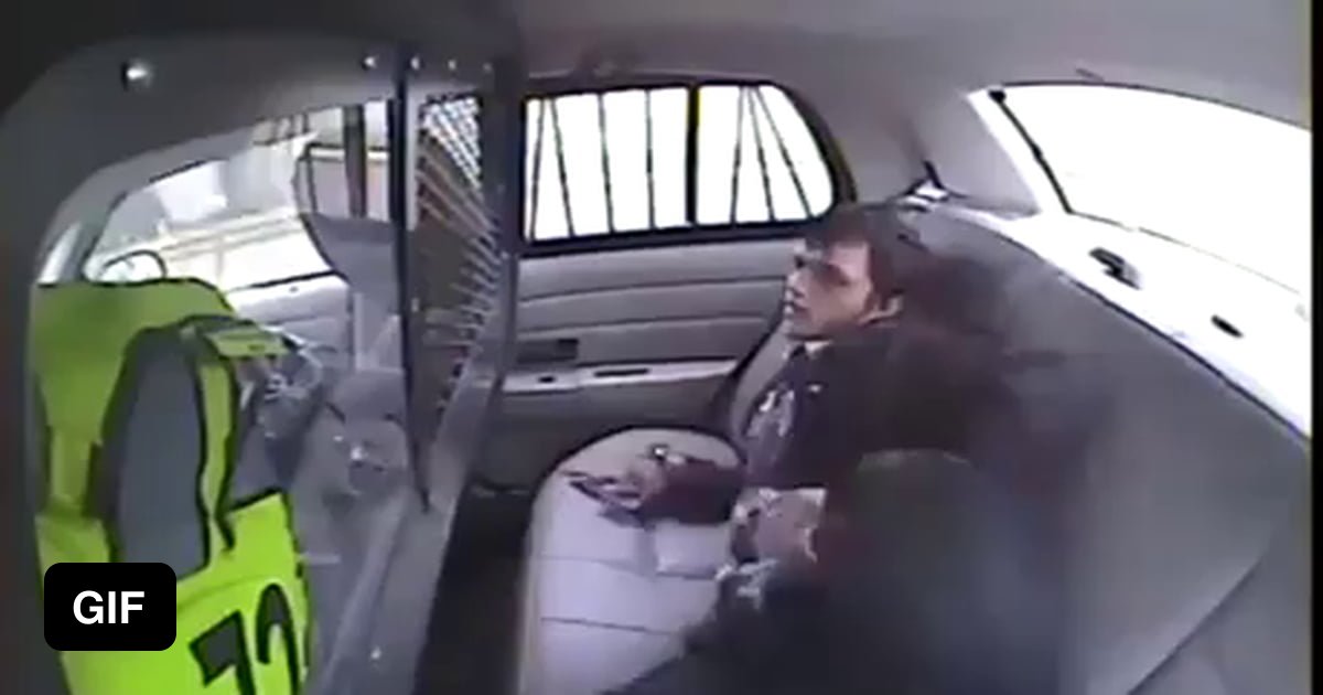 Escape plan: Set the Police car on fire. It worked out - 9GAG