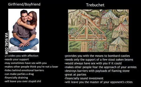 Girlfriend vs Trebuchet - 9GAG