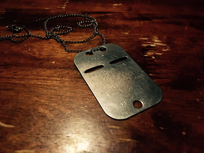 My daily wear, Swedish non-military dog tag. All children born in ...