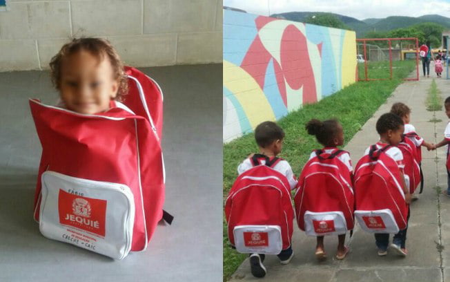 Brazilian city distributes giant backpacks for preschool kids - 9GAG