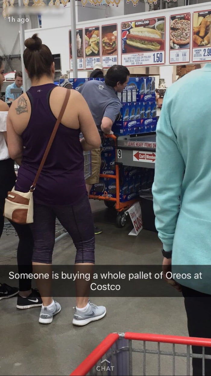 This guy buying an entire pallet of Oreos at Costco. I have so many questions. - 9GAG