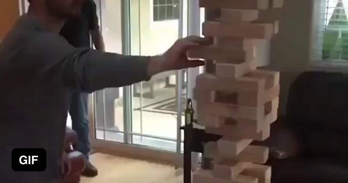 Jenga player makes the ultimate move - 9GAG