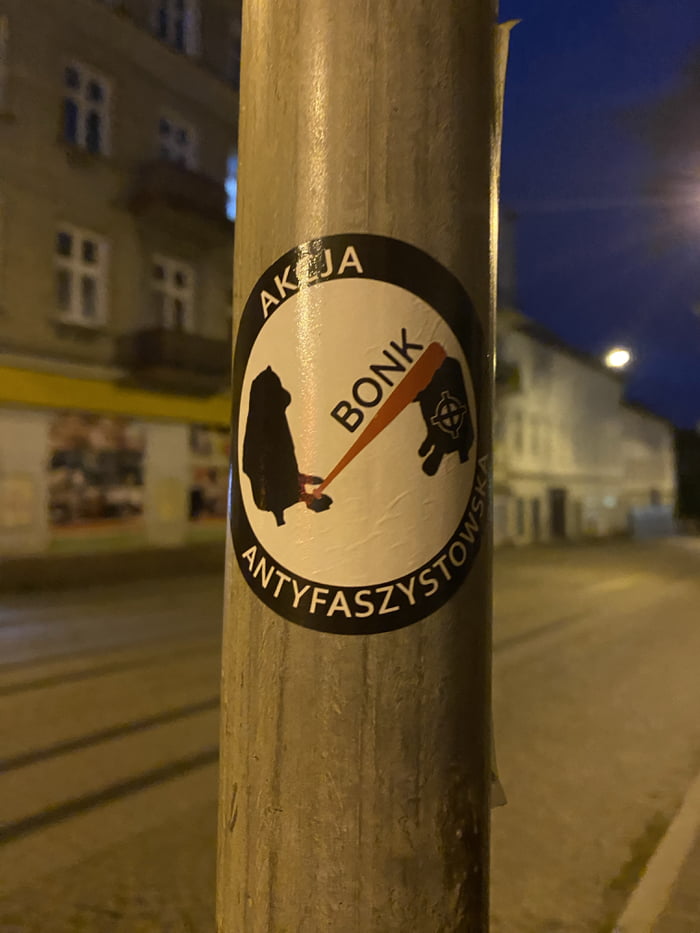 Anti facist action sticker in poland - 9GAG