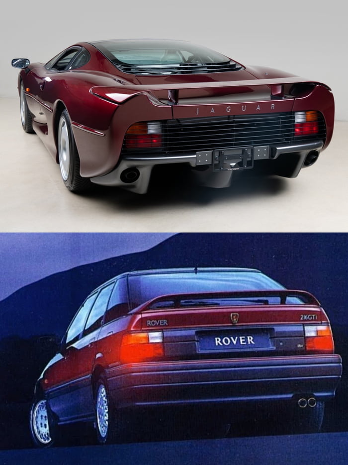 Jaguar XJ220 has the same tail lights as Rover 200 - 9GAG