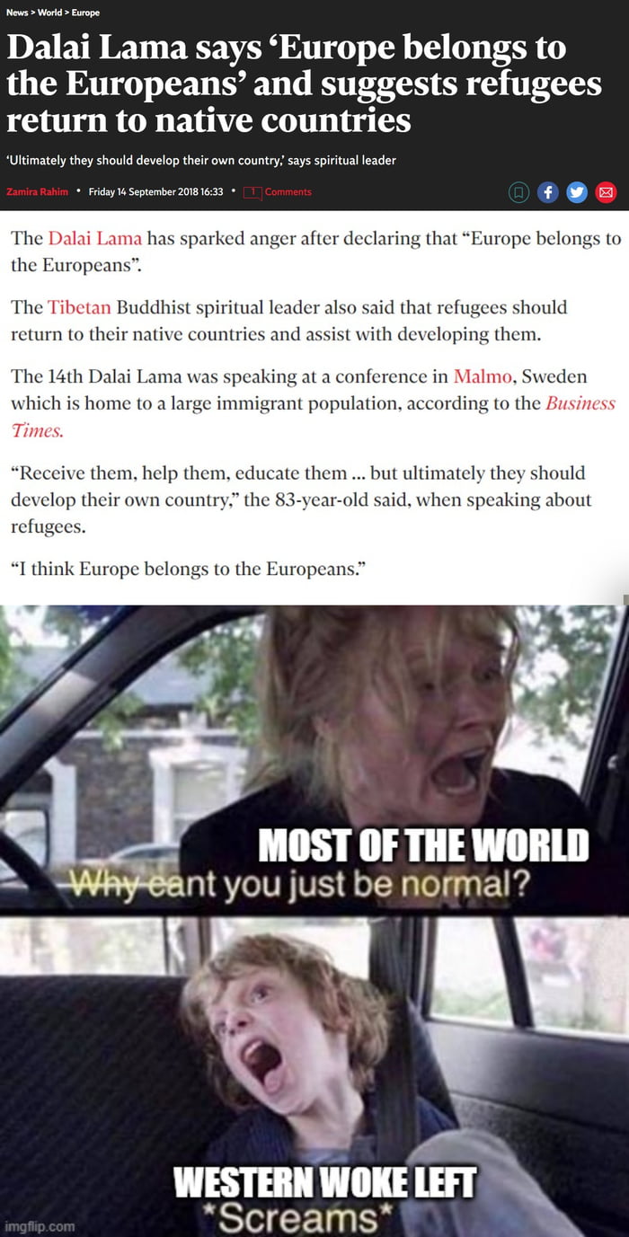 A gentle reminder to completely self-absorbed western white left that ...