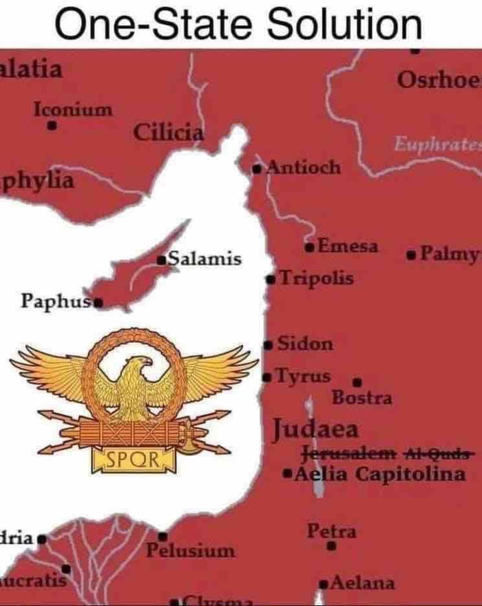 This is how we solve the middle east problem. A one state solution. - 9GAG