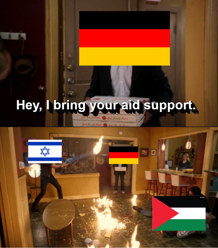 Germany gives aid support for palestine. - 9GAG
