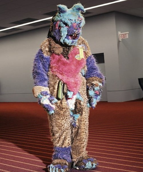 This is Carpet Samples, a furry who made a fursuit by skinning all the ...