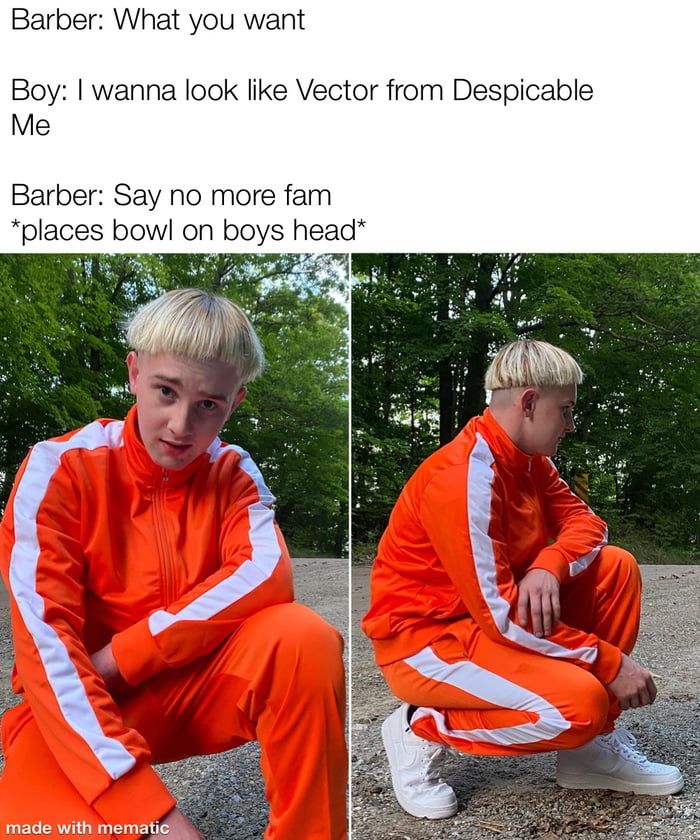 Worst Vector bowl cut ever 😂 - 9GAG