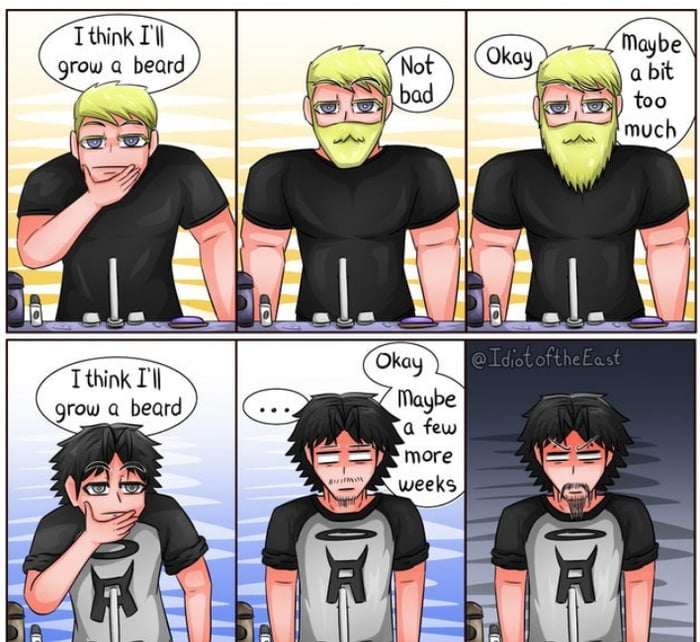 I have to admit that I cannot grow a full beard. - 9GAG