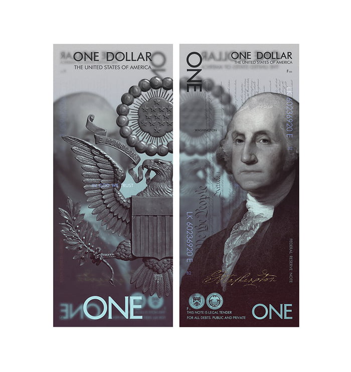 A modern redesign concept of a United States one dollar bill - 9GAG