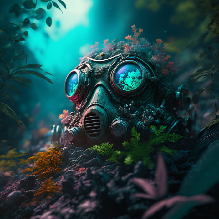 Sharing AI art from VN "Alien". Today's piece called "All that remains ...