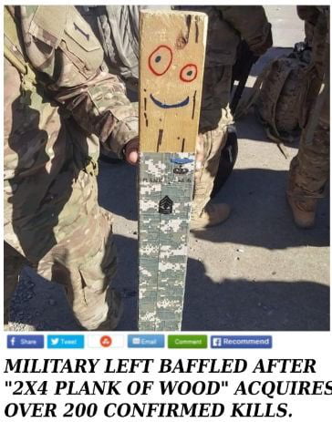 1st Sargeant Plank 2x4 - 9GAG