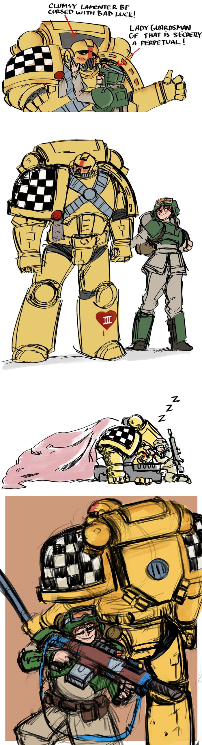 Lamenter bf x perpetual guardswomen gf (she will outlive him) @dj_b3n1 - 9GAG