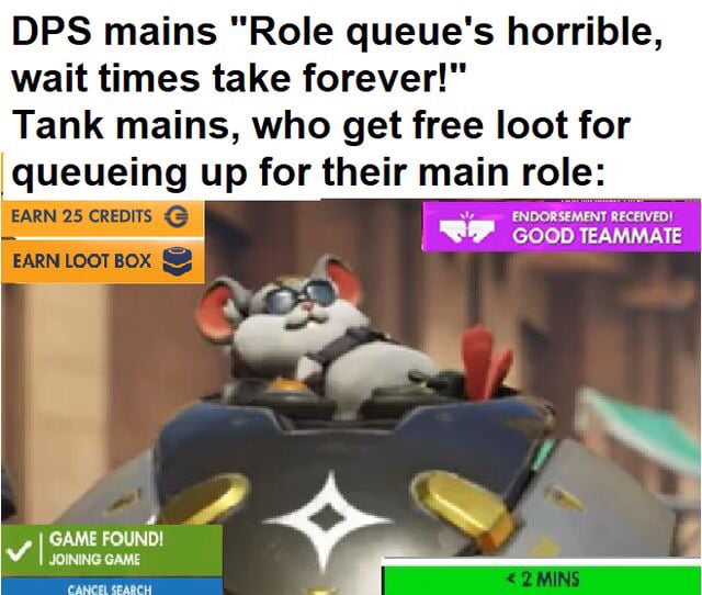 Overwatch role queue - 9GAG