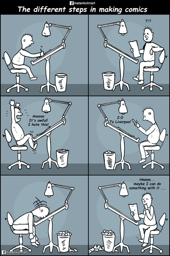 The different steps in making comics - 9GAG