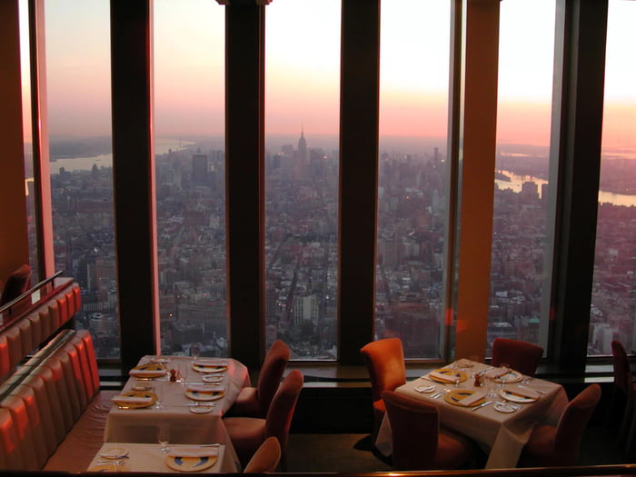 View from Windows On The World restaurant on the 107th floor of the ...