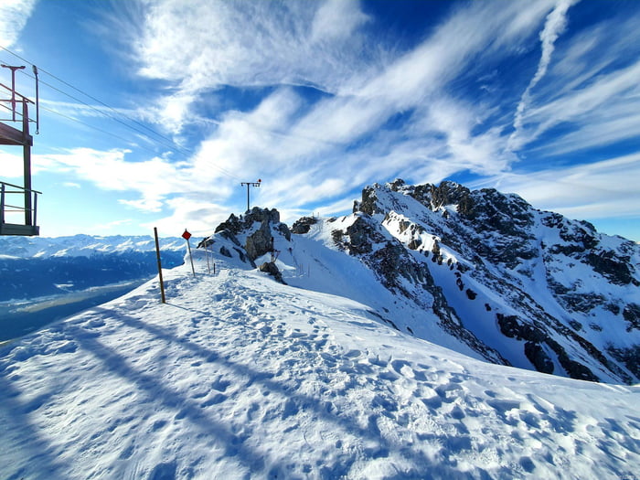 I am this small black point in the middle of the path. Austria ...