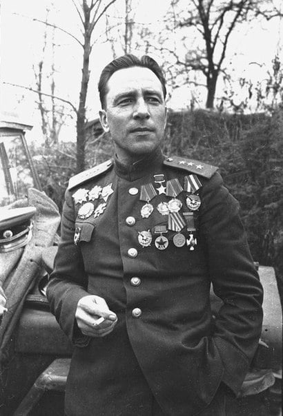 Commander of the Soviet 1st Guards Tank Army, Colonel General Mikhail ...