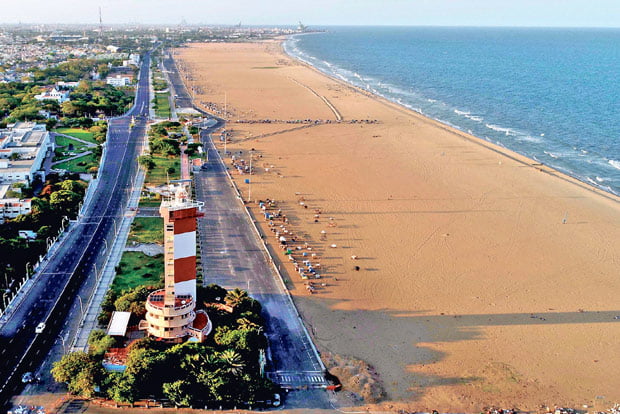 Largest urban beach and 2nd longest beach in the world. Marina beach ...