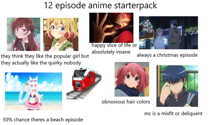 12 episode anime starterpack - 9GAG