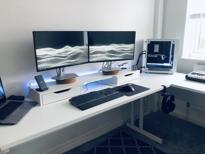 Monochrome Gaming & WFH Setup - 9GAG