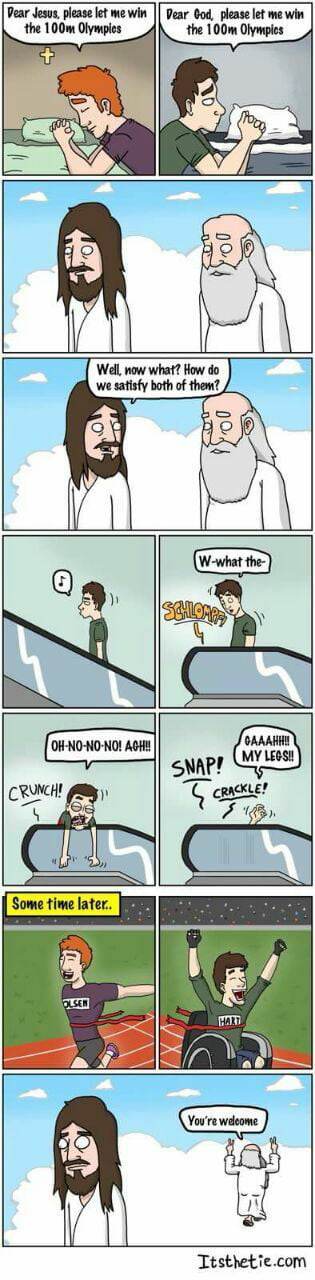 "the lord works in mysterious ways" Credit: @itsthetie - 9GAG