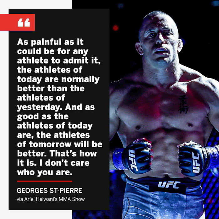 GSP on the generational gap in MMA (and sports in general) - 9GAG