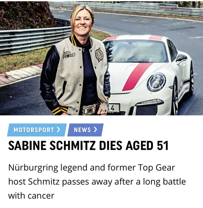 RIP Sabine Schmitz, Queen of the Nurburgring. - 9GAG