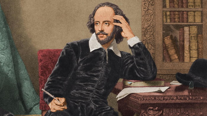 Artist depiction of playwright and time-traveller William Shakespeare ...