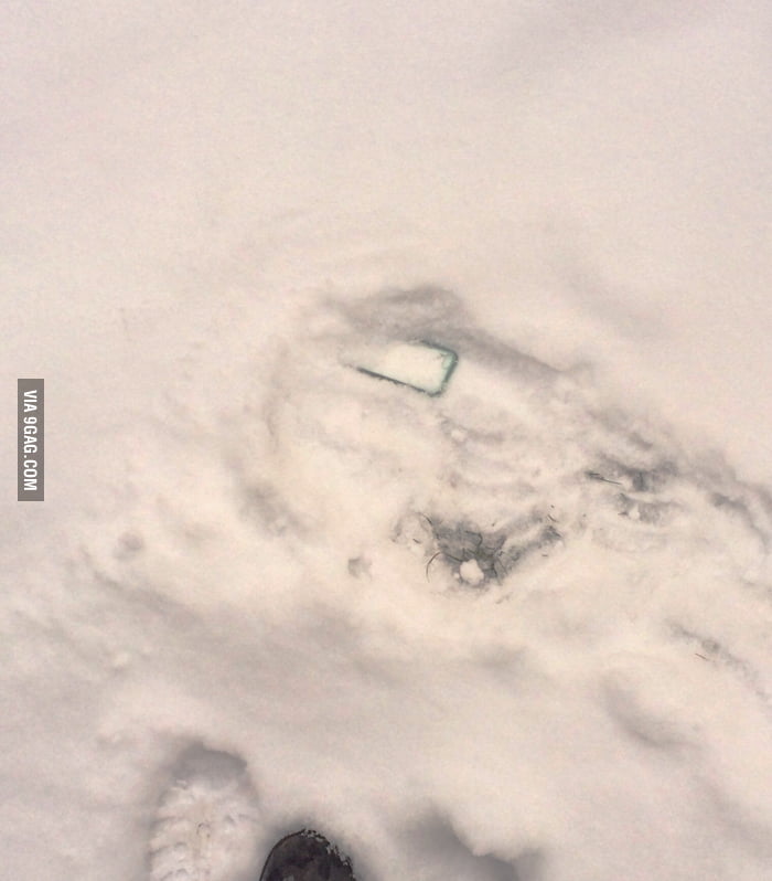 Left iphone in snow overnight? Don't worry, it'll still work - 9GAG