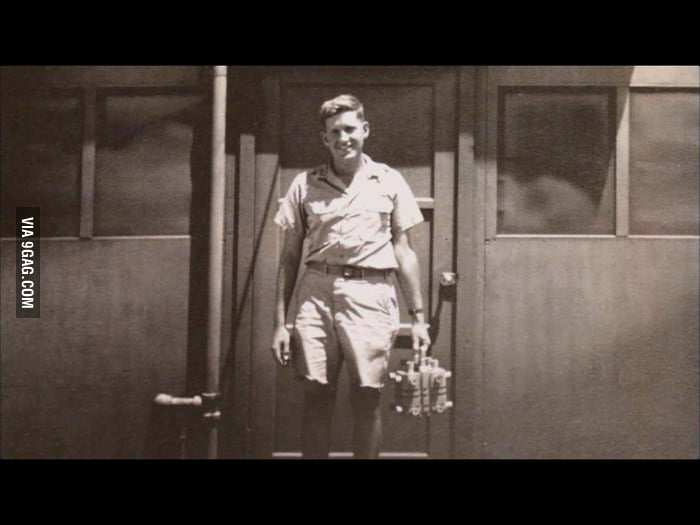 American Scientist Poses with the Core of the "Little Boy" Atomic Bomb ...