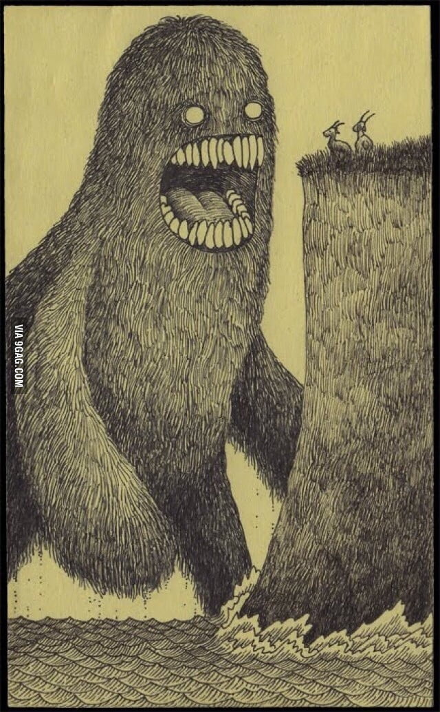 Drawn on a 2x2 post-it note - 9GAG