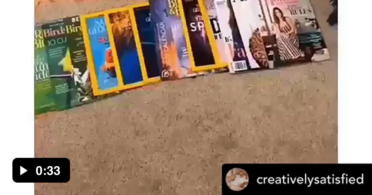 Daughter makes art from magazines that her grandpa gave to her ...