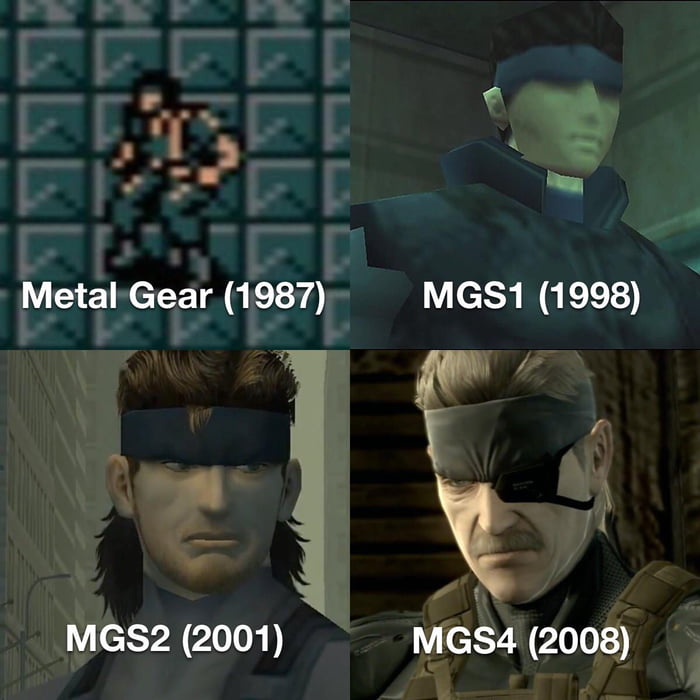Solid Snake throughout the years - 9GAG