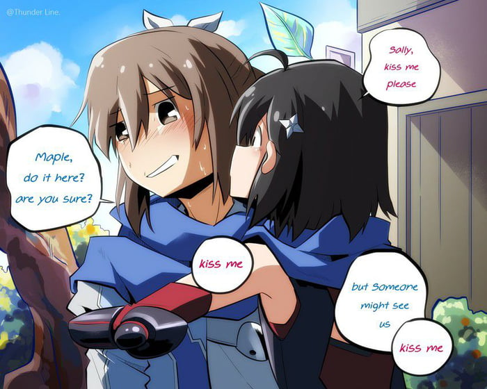Maple X Sally From Bofuri Yuri Fanart From Flippyz15 Such A Demanding