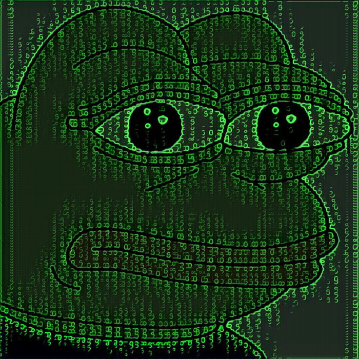 Rare matrix pepe. Upvote to escape the matrix in 24 hours. - 9GAG