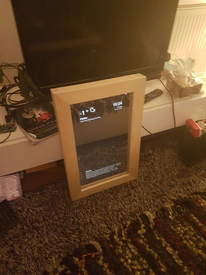 Built this Smart mirror for my Mum for Christmas - 9GAG