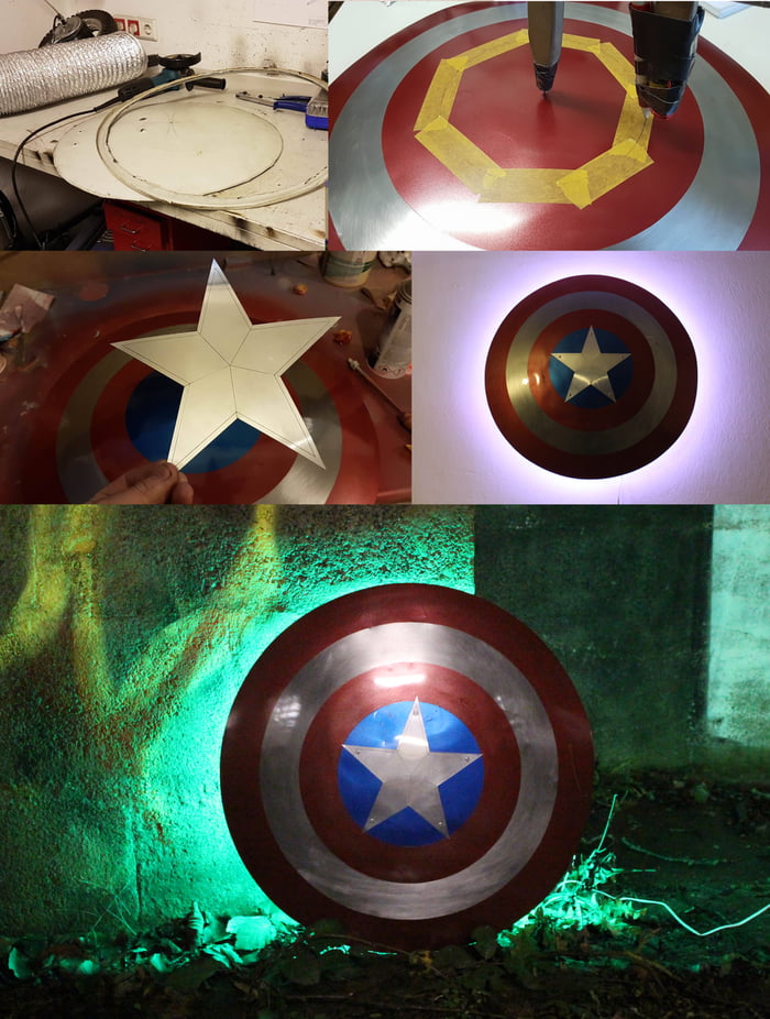 Captain America Shield xmas present. Lights up in different colors! - 9GAG