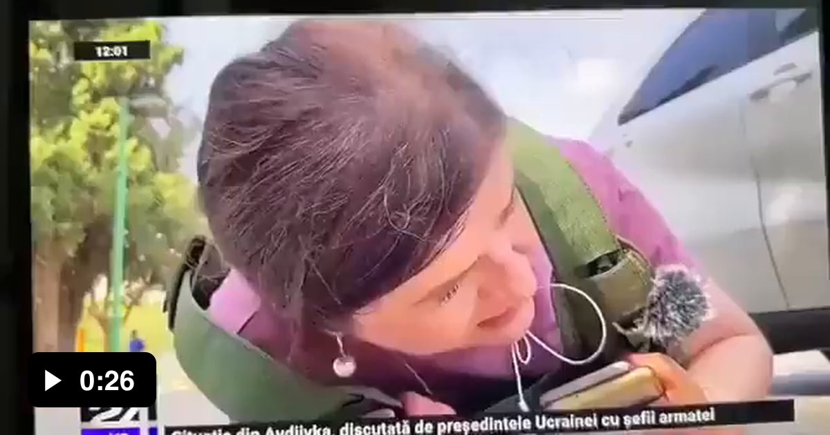 Romanian journalist duck for cover from Hamas rockets in Israel. While ...