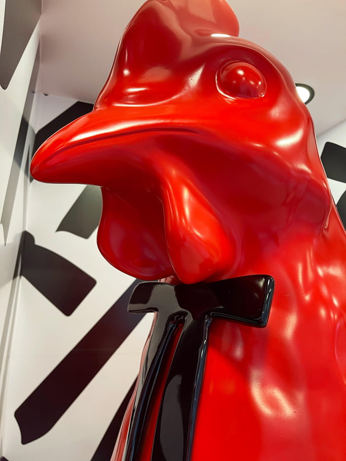 KFC Paris has a giant chicken bouncer (with the Colonel’s tie) guarding a “Poule Party ...