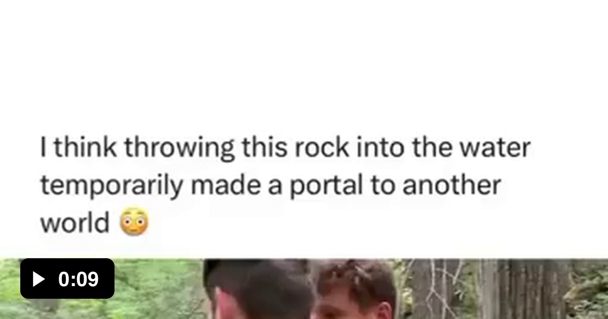 Throwing a rock in a body of water - 9GAG