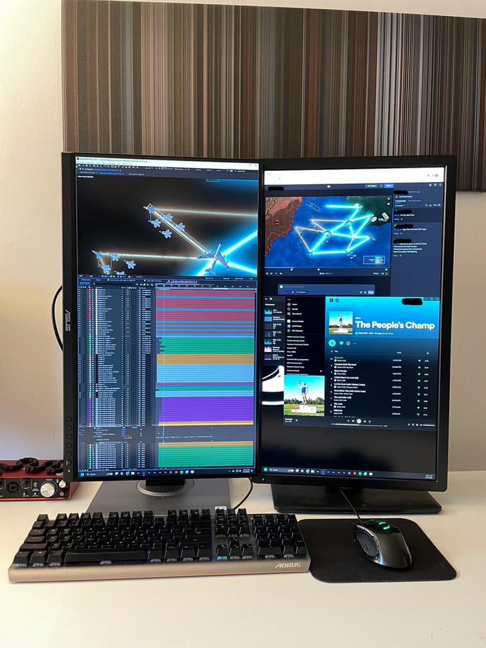 2 vertical monitors is psycho behavior - 9GAG