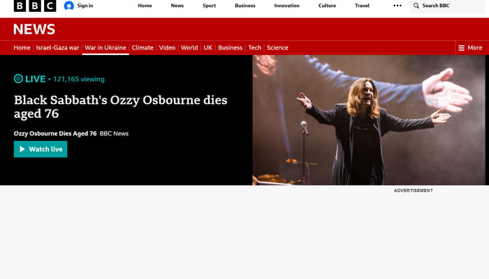 Ozzy just died. RIP prince of darkness. - 9GAG
