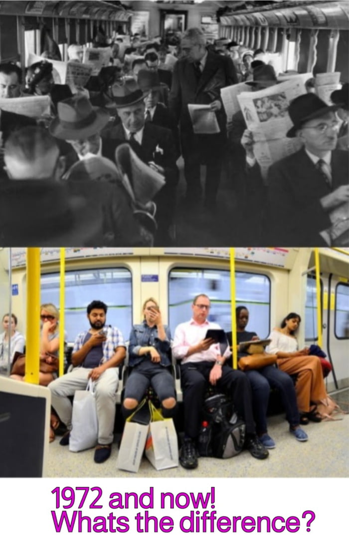 Yep, everyone allways on their damn phones! Or, that's what the older generation would say - 9GAG