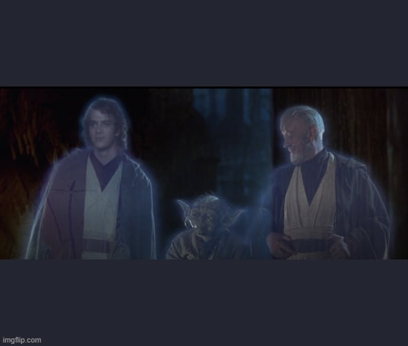 This hologram at the end of Star Wars Episode 6 (1983) was altered to ...