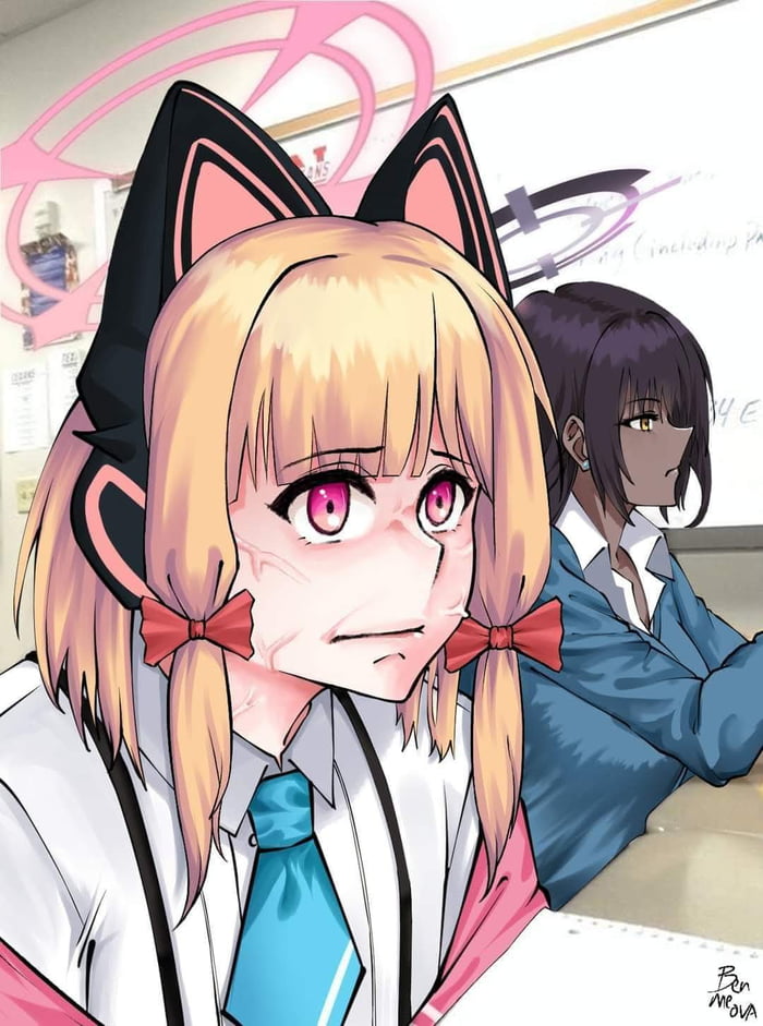 Momoi trying her very best - 9GAG