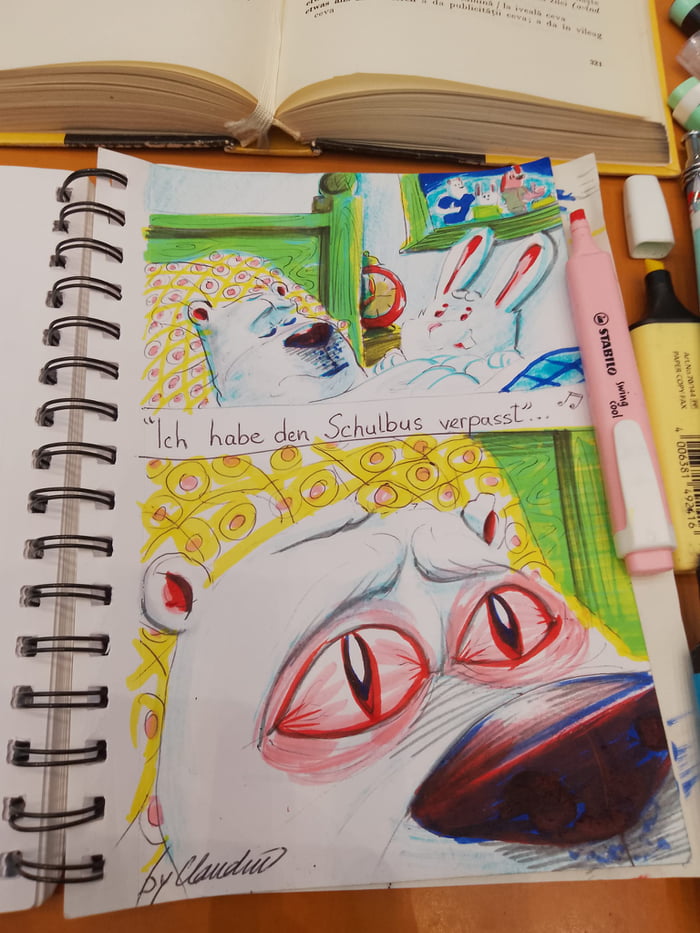 Working on my own comic book, based on memes, all hand made using pen ...